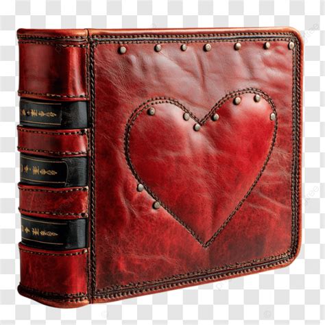 하트 모양의 디자인이있는 가죽으로 된 책은 로맨스와 스토리 텔링의 매력을 불러 일으 킵니다 가죽 책 마음 Png 일러스트 및 이미지 에 대한 무료 다운로드 Pngtree