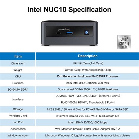Intel Nuc Intel Nuc 10 Mini Pc Frost Canyon Nuc10i5fnhn Desertcart Brunei