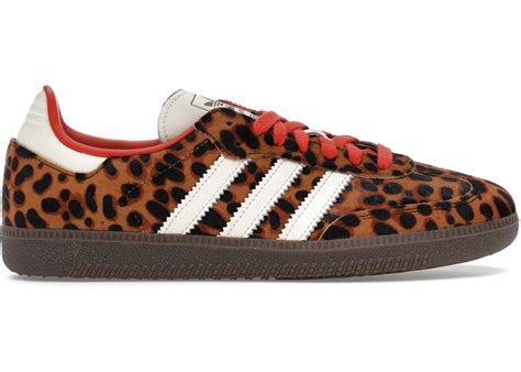 Adidas Samba Og Preloved Red Leopard Womens Ji2734 Us
