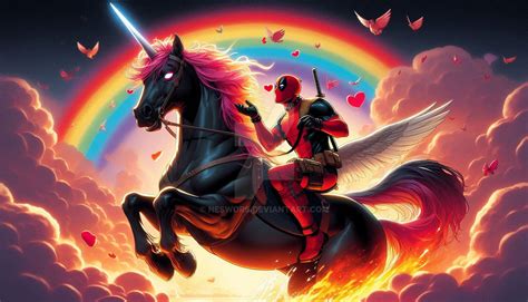 Deadpool And Unicorn By Neswors On Deviantart