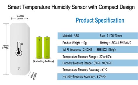 Amazon WiFi Temperature Humidity Sensor Wireless Temperature Humidity Monitor With App