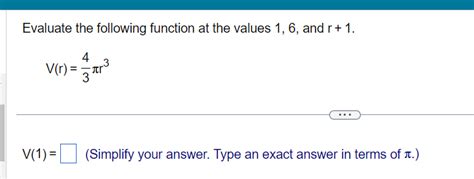 Solved Evaluate The Following Function At The Values Chegg Com