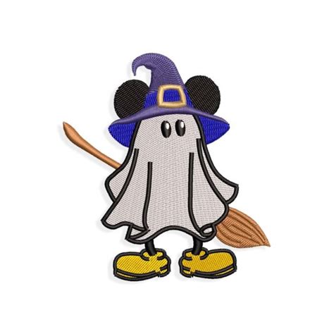 Mickey Mouse Ghost Embroidery Design Files