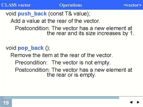 Containers Overview And Class Vector Container Types Sequence
