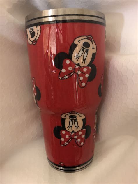 Minnie Mouse 30 Oz Stainless Steel Epoxied Tumbler Disney Etsy