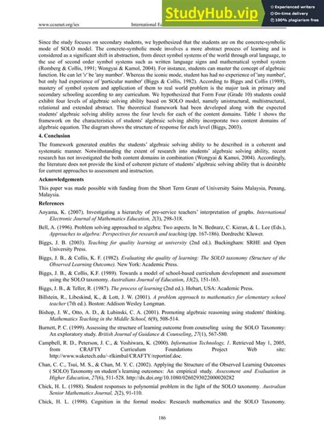 Assessing Algebraic Solving Ability A Theoretical Framework Pdf