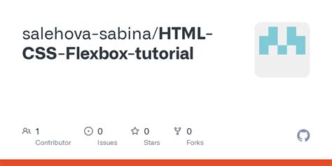Github Salehova Sabinahtml Css Flexbox Tutorial