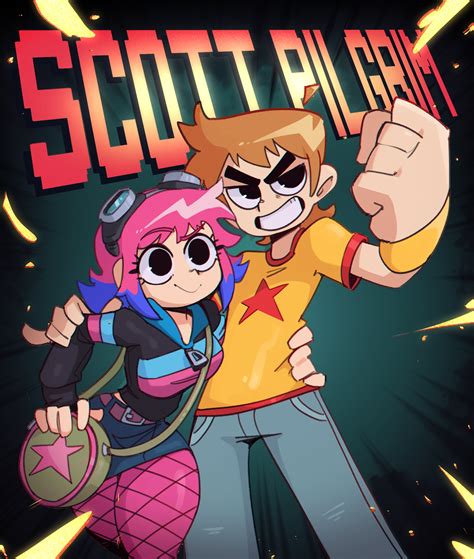 Ramona Flowers And Scott Pilgrim Scott Pilgrim Drawn By Dkajart Danbooru