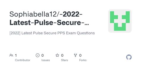 Github Sophiabella12 2022 Latest Pulse Secure Pps Exam Questions