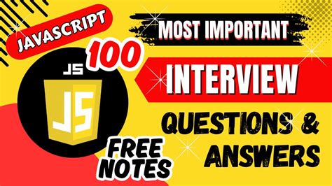 Javascript Interview Questions And Answers Youtube