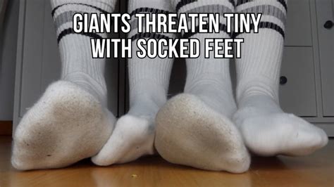 Giants Threaten Tiny With Socked Feet White C Socks Lalo Cortez And Vanessa Lalo