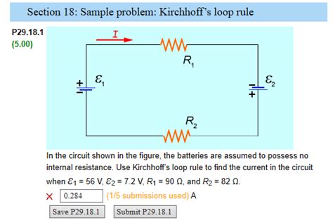 Solved Section 18 Sample Problem Kirchhoffs Loop Rule Solved Section 18 Sample Problem Kirchhoffs Loop Rule