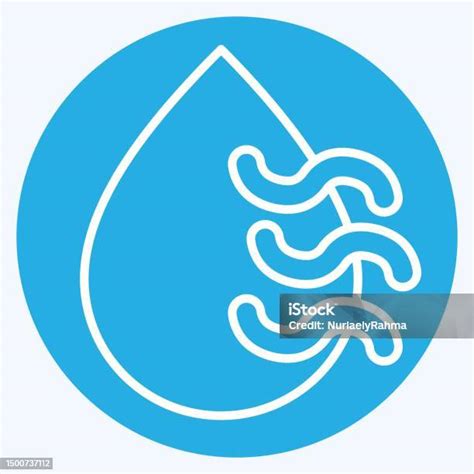 아이콘 드라이 에어컨 기호와 관련이 있습니다 파란 눈 스타일 심플한 디자인 편집 가능 간단한 그림 건축물에 대한 스톡 벡터 아트