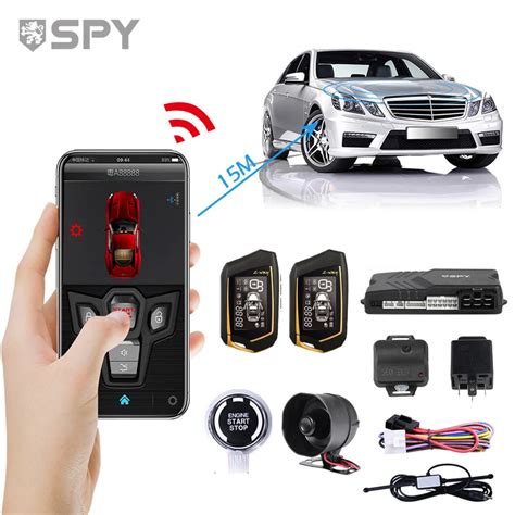 SPY-2-Way-Car-Alarm-System-Automatic-Remote-Start-Anti-theft-Car-Alarm ...