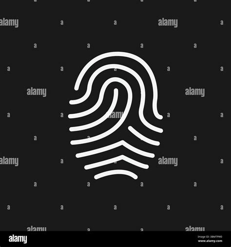 Fingerprint Icon For Biometric Identity Secure Authentication And
