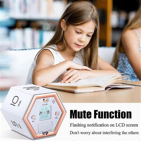 Hexagon Flip Timer With Mute And Alarm Function Kitchen Timer Easy To Use Time Management
