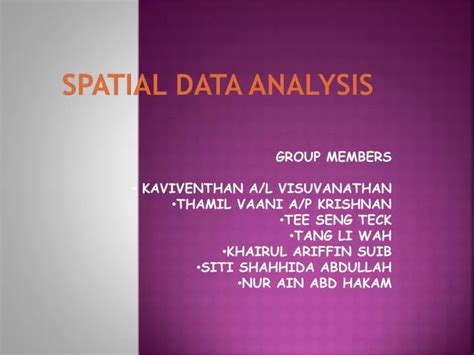 PPT Spatial Data Analysis PowerPoint Presentation Free Download ID 2629996