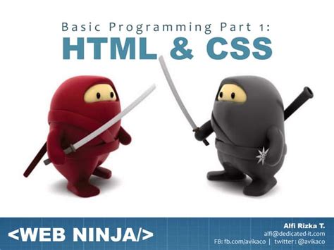Web Ninja Html And Css Pptx Web Development Internet