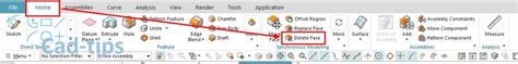 delete face siemens nx