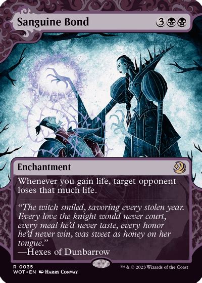 Sanguine Bond From Wilds Of Eldraine Variants Spoiler
