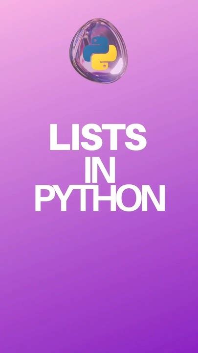 Lists In Python Computerscienceeducation Objectorientedprogramming