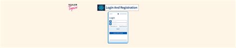 React Native Login And Registration Scaler Topics