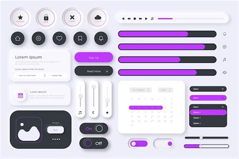 Free Vector Flat Design Ui Kit Collection