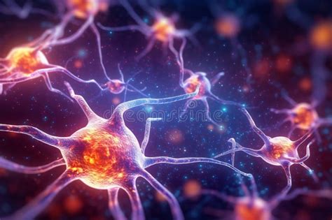 Neuronal Network With Electrical Activity Of Neuron Cells Neuroscience Neurology Nervous