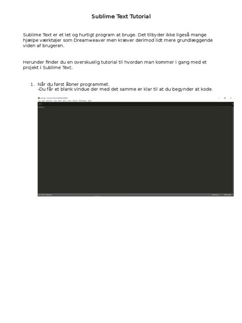 sublime text tutorial pdf