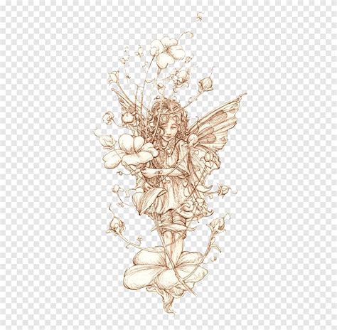 길가 엘프 그림 요정 요정 소녀의 꽃 요정 그린 패션 소녀 Png Pngegg