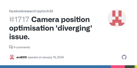 camera position optimisation diverging issue · issue 1717