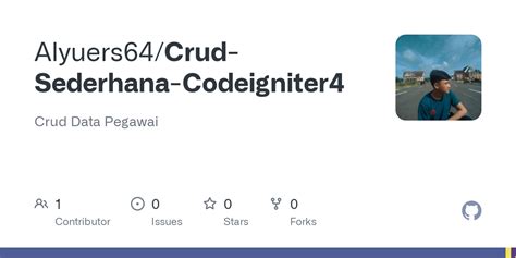 Github Alyuers Crud Sederhana Codeigniter Crud Data Pegawai