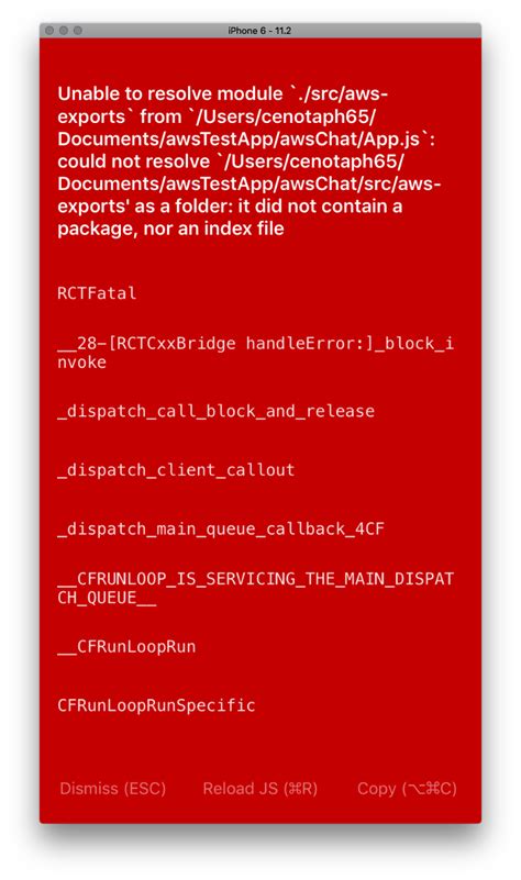 Unable To Resolve Module `srcaws Exports` In Demo App · Issue 669