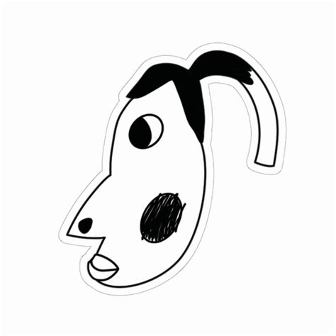 Hyperpigmentation Drawing Meme Sticker Viral Tiktok Trend Funny Minimalist Art Vinyl Kiss Cut