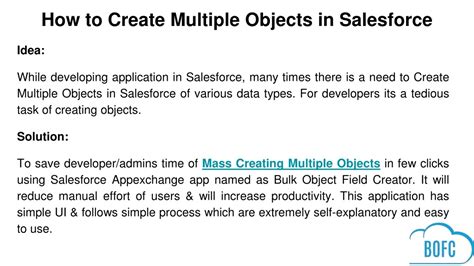 ppt create multiple objects in salesforce powerpoint presentation free download id 8374930