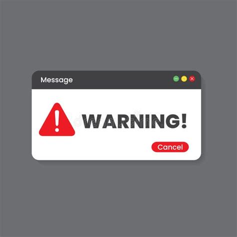Modern Warning Pop Up With Flat Design Stock Vector Illustration Of Protection White 377513806