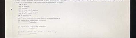 Solved Omputer Company Advertises Its Computers In Pc World