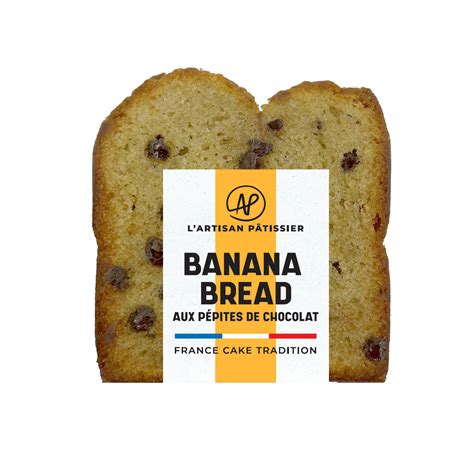 Tranche De Cake Banana Bread Aux Pépites De Chocolat Lartisan