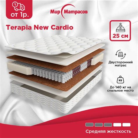 Матрас Мир Матрасов TERAPIA NEW CARDIO, Независимые пружины, 120 ...