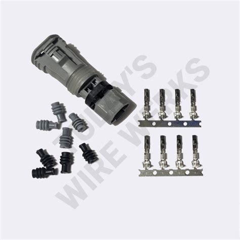 Bmw 3 Pin Gray Sealed Plug Wheel Speed Sensor Connector Kit Tulays
