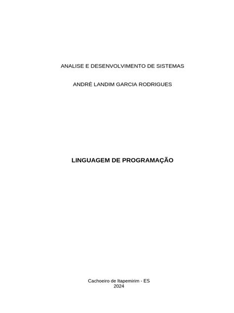 Trabalho Linguagem De ProgramaÇÃo Anhanguera Pdf Python