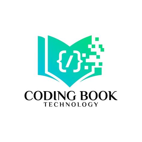 Premium Vector Pixel Book Logo Template Designs Coding Book Logo