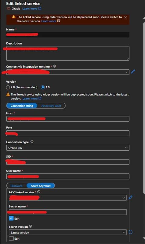 Adf Oracle Connection Deprecated Version 10 Microsoft Qanda