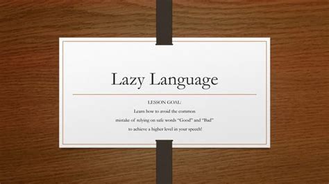 Lazy Language Pptx