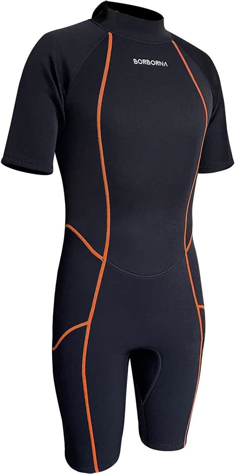 3mm Neoprene Shorty Wetsuit For Men And Women Orange Large Buy Now