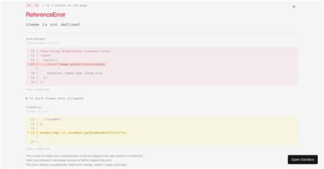 DefaultProps TextInput Issue Codesandbox
