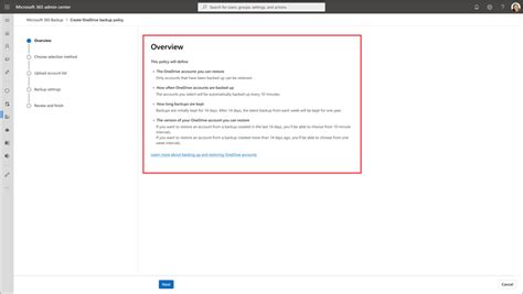 Set Up Microsoft 365 Backup Preview Microsoft Learn
