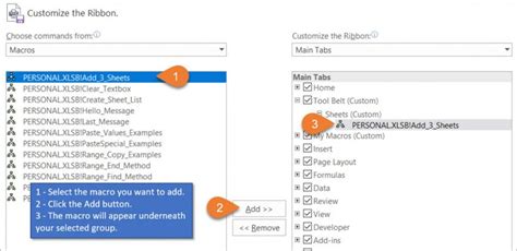 How To Add Macro Buttons To The Excel Ribbon Or Quick Access Toolbar Excel Campus