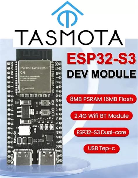 Esp32 S3 Wifi Ble Devkitc 1 16mb Flash 8mb Psram Tasmota 144