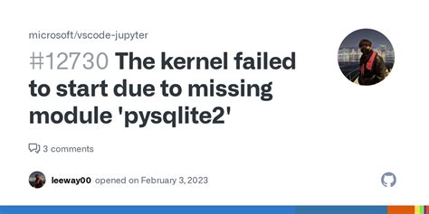 The Kernel Failed To Start Due To Missing Module Pysqlite2 · Issue 12730 · Microsoftvscode